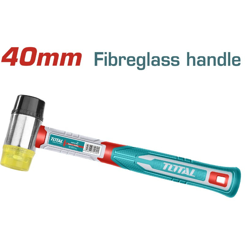 MARTILLO PLASTICO DOS COLOR MANGO FIBRA 40 MM — Herramientas Total Store